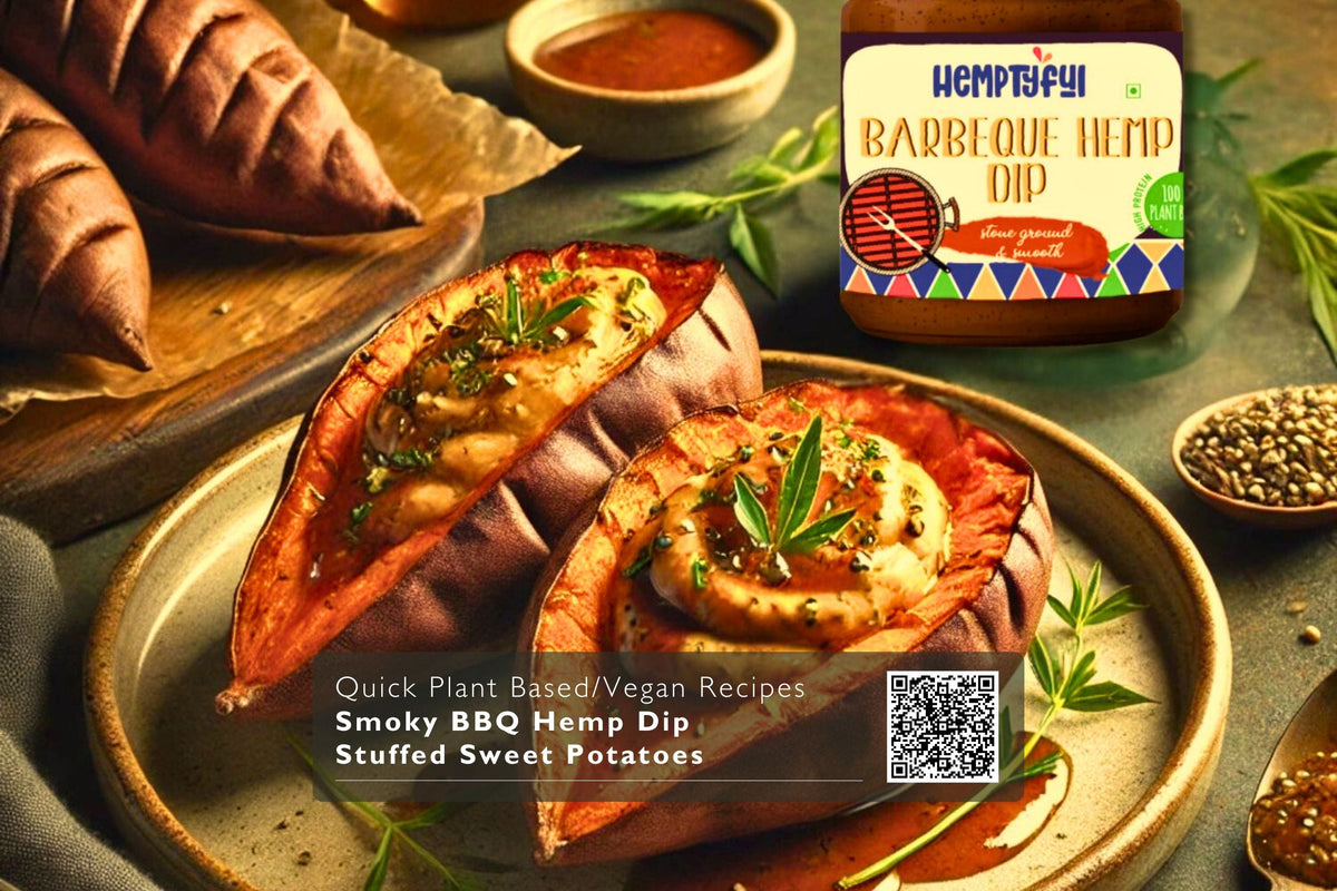 Quick Vegan Recipes - Smoky BBQ Hemp Dip Stuffed Sweet Potatoes ...