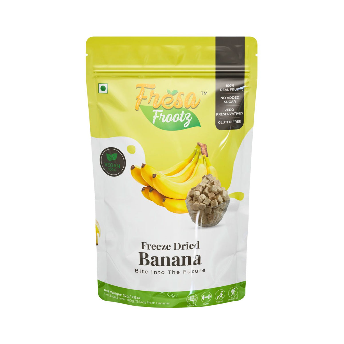 Freeze Dried Banana, Vegan Snack - by Fresa Frootz – butnotmeat.com
