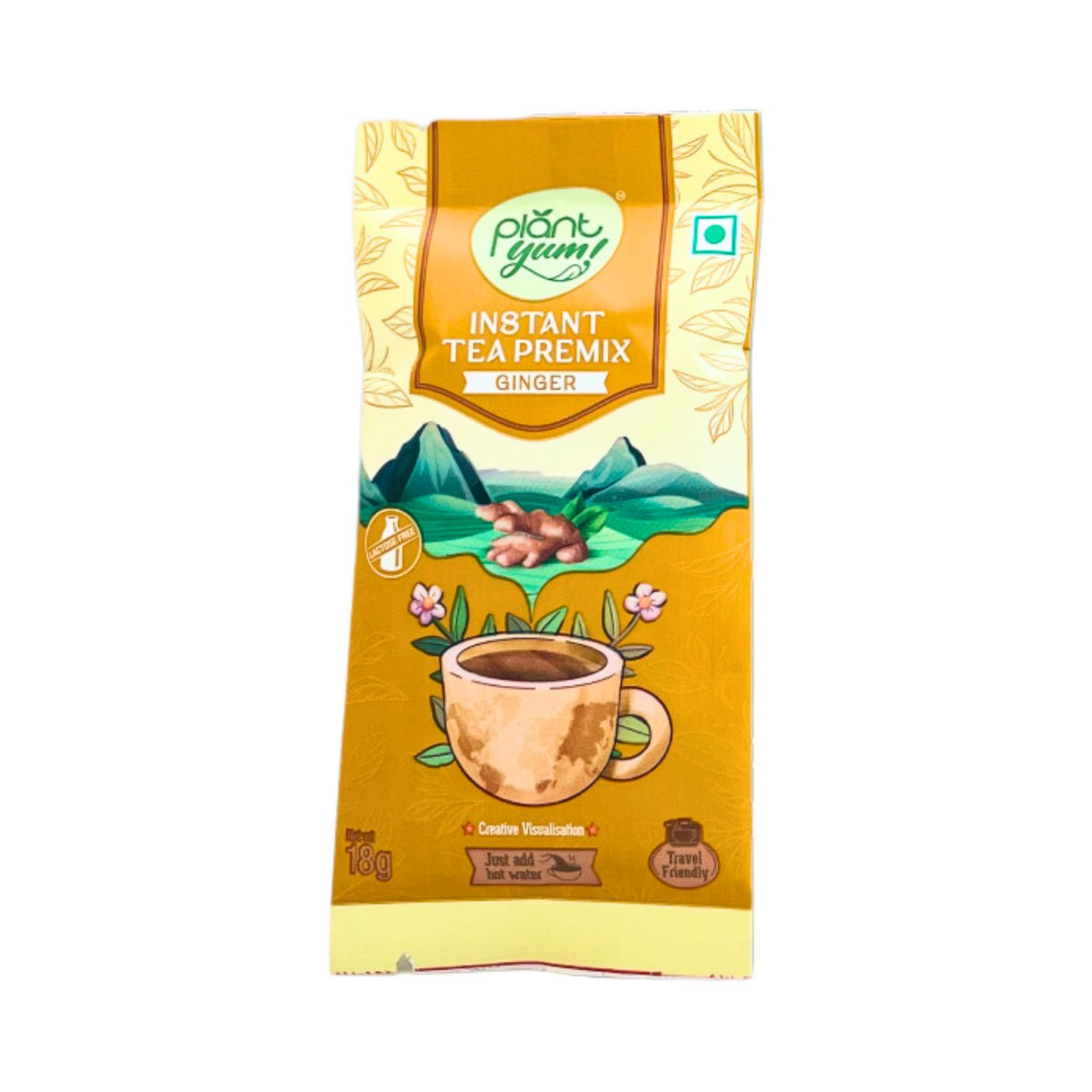 Instant Tea Premix, Ginger, Adrak, Vegan - by Plant Yum – butnotmeat.com
