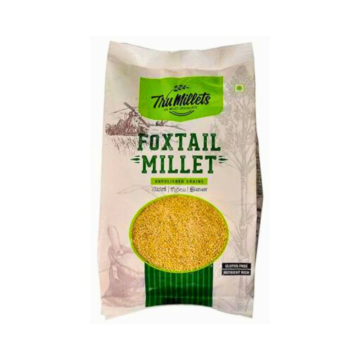 Buy Foxtail Millet (Pack of 2), 1kg | Tru Millets | Butnotmeat ...