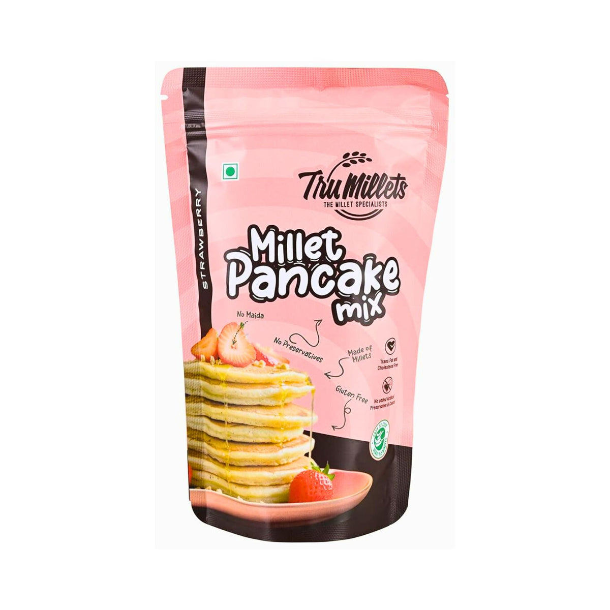 Millet, Strawberry Pancake Mix, Vegan-Friendly - by Tru Millets ...